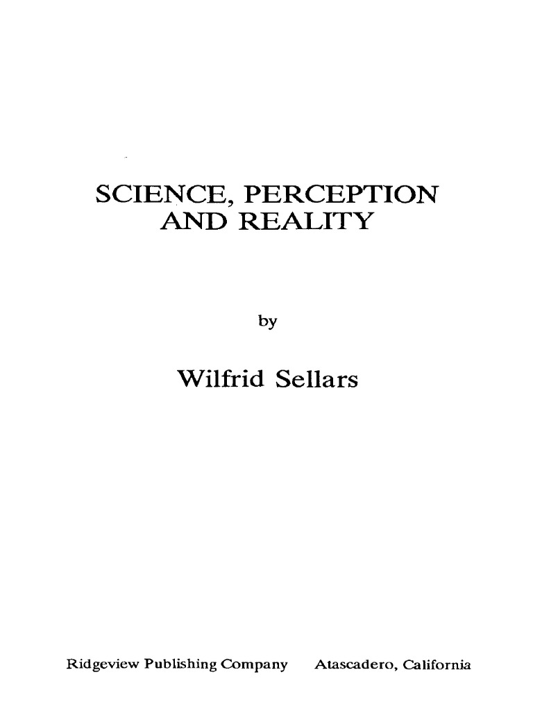 Science Perception and Reality PDF | PDF