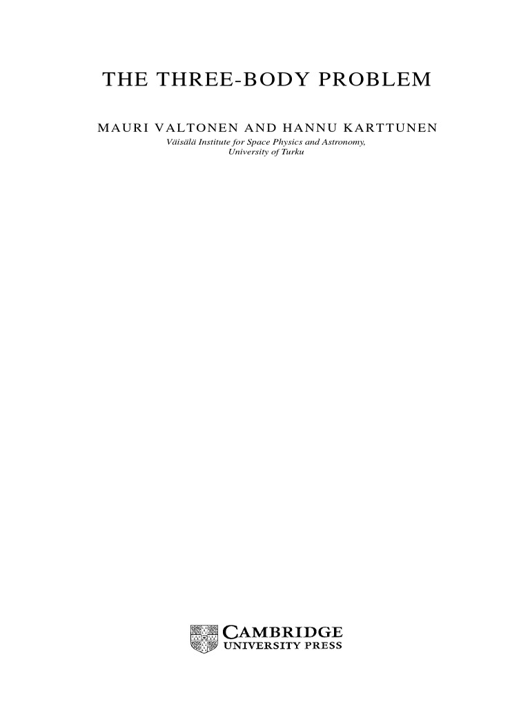 The Three Body Problem PDF | PDF | Comet | Orbit