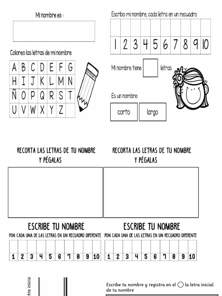 Actividades Mi Nombre | PDF