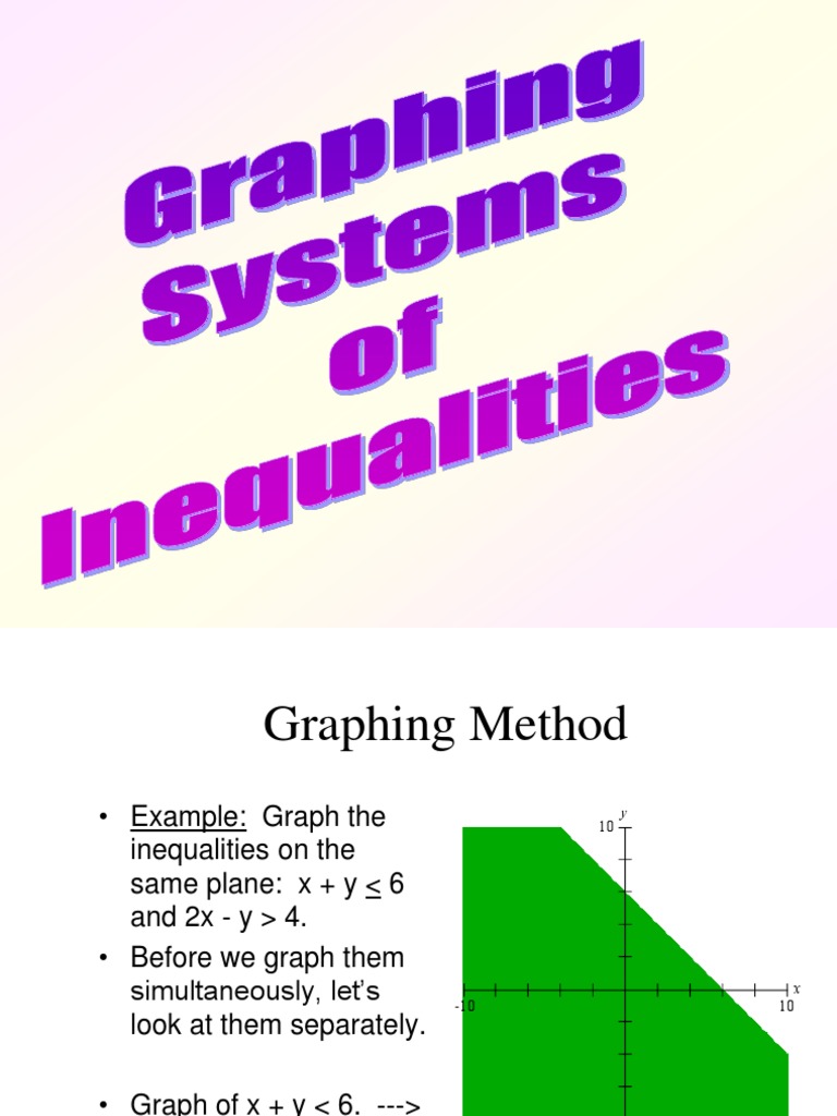 Systems of Inequalities | PDF | Mathematical Concepts | Teaching ...