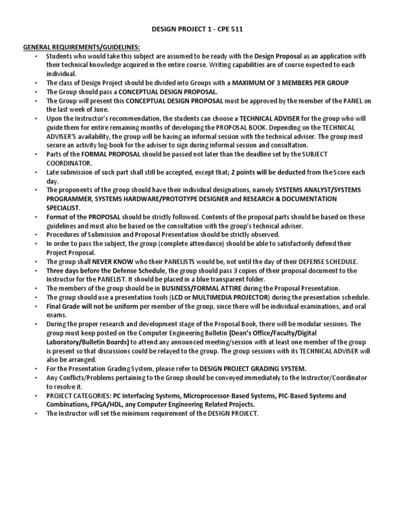 1 Design Project 1 Format | PDF | Programmer | Documentation