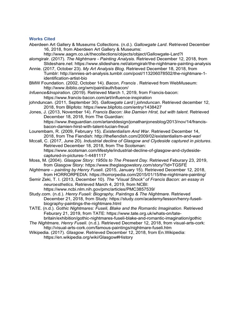 Comparative Study On 3 Artist (Resource) - APA Citation | PDF | Art ...