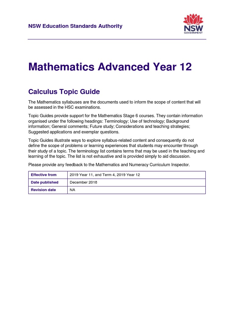 Advanced Mathematics Calculus Topic Guide | PDF | Calculus | Integral