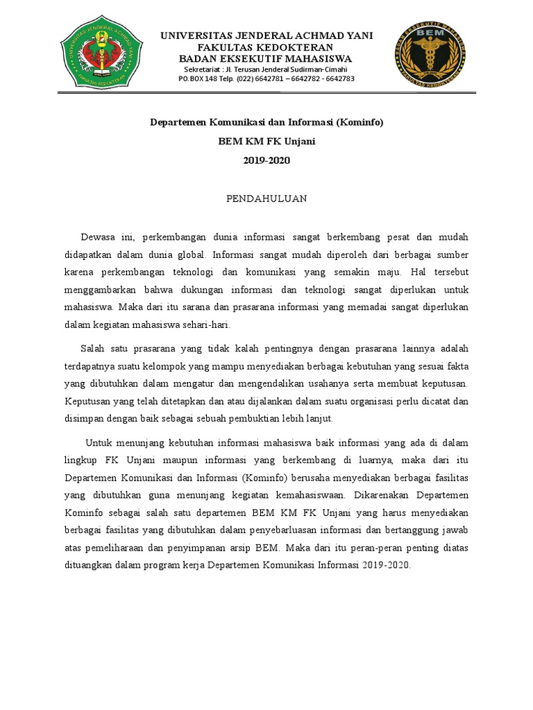 Grand Design - Kominfo BEM 2019 | PDF