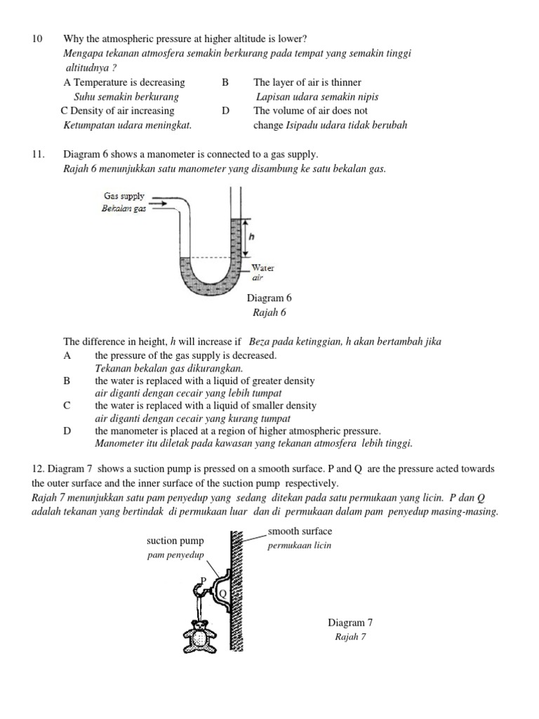 Tekanan Atmosfera dan Ketinggian | PDF