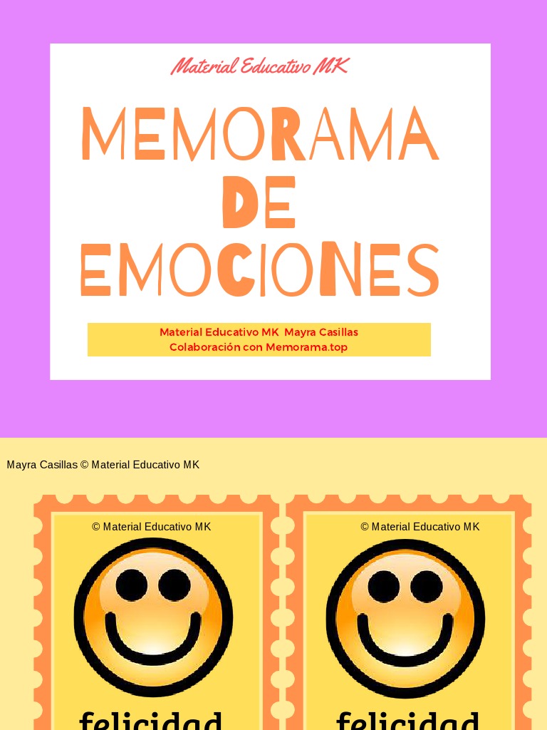 Memorama de Emociones para Imprimir | PDF