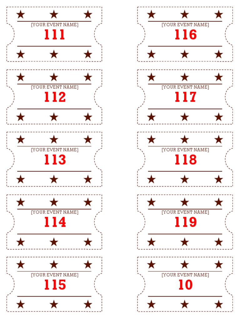 Raffle Template | PDF