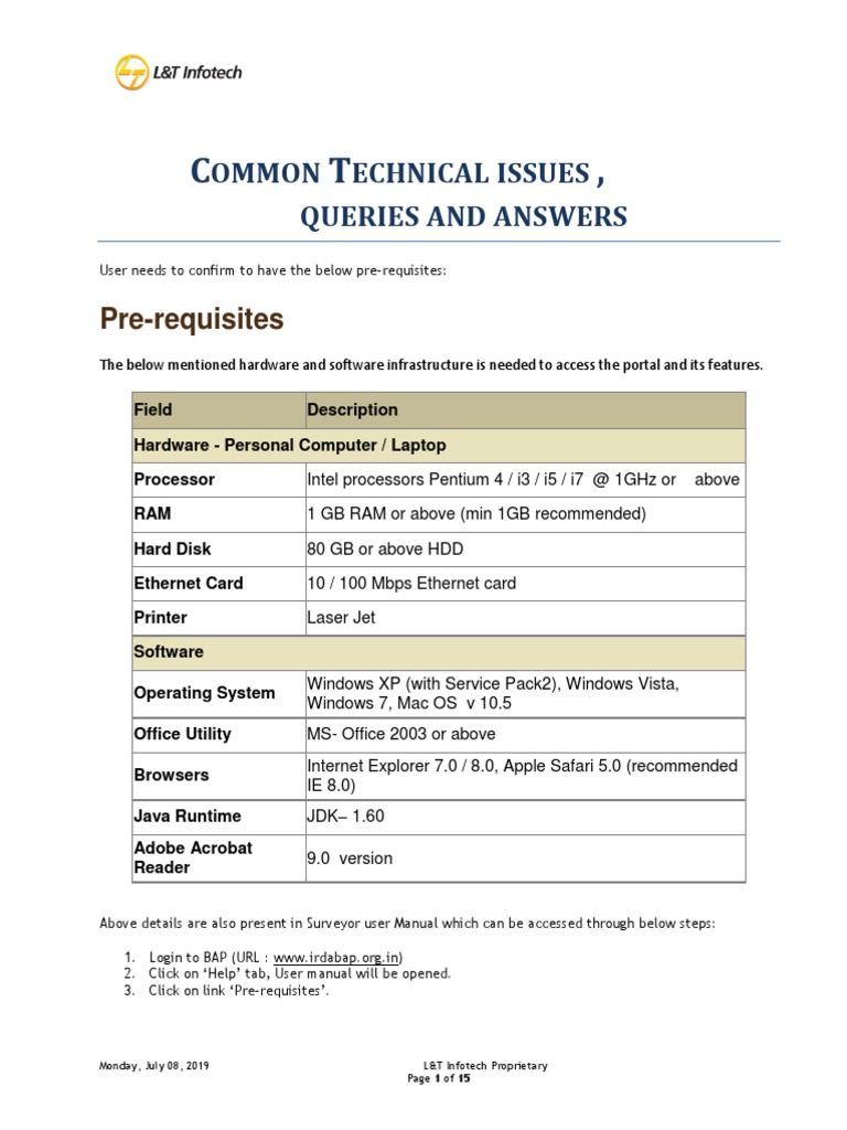 Common Technical Issues | Download Free PDF | Internet Explorer | Java (Programming Language)