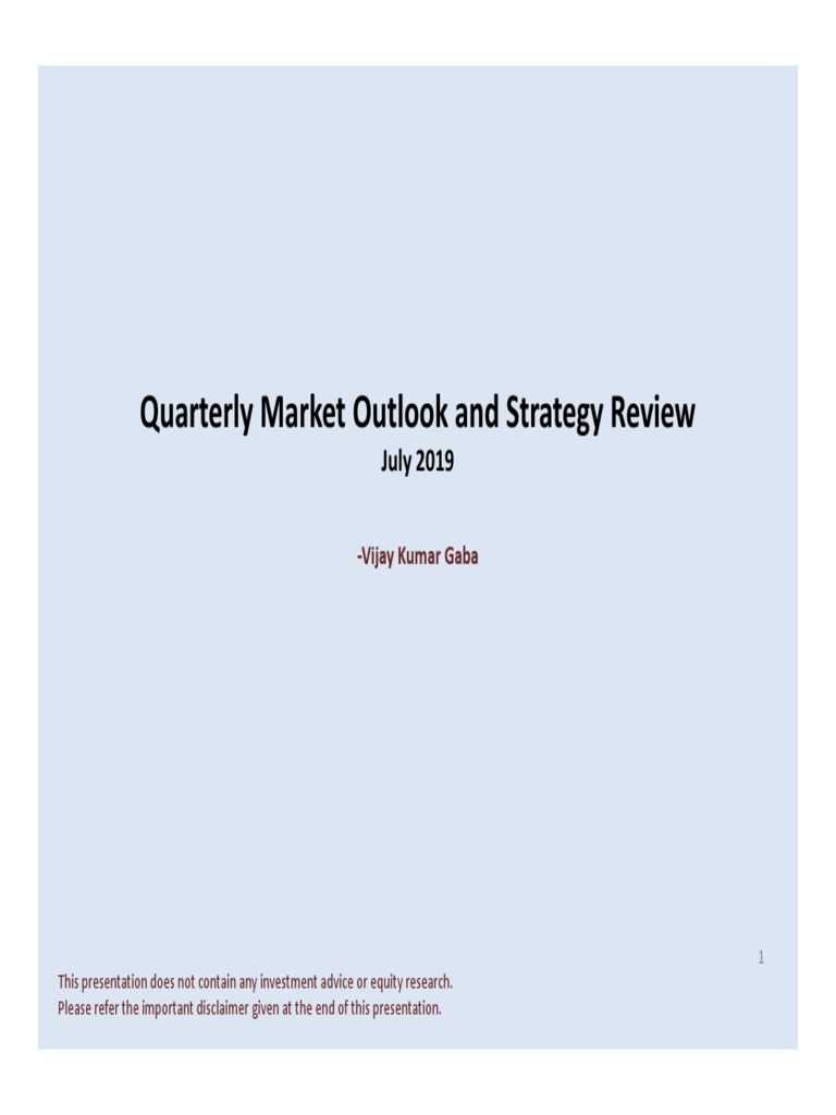 Market Outlook Review and Strategy | PDF | Asset Allocation | Stock Market