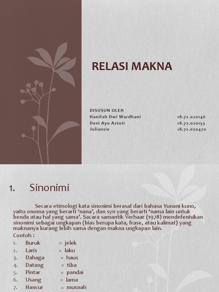 Relasi Makna | PDF