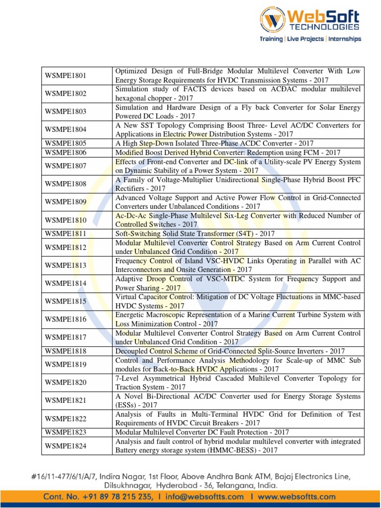 M.Tech Power Electronics | Download Free PDF | High Voltage Direct ...