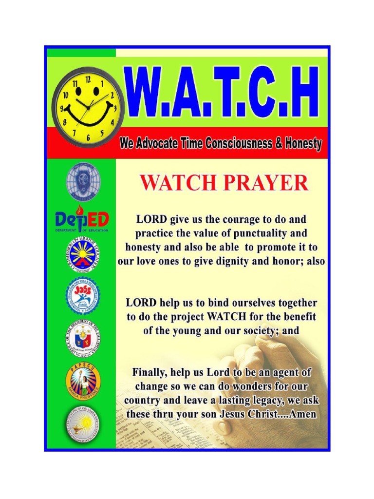 Printable Watch Prayer Deped