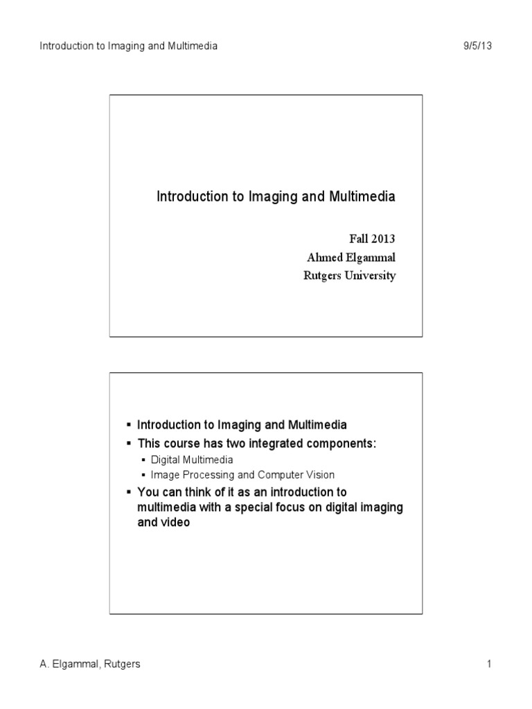 An Introduction to Digital Multimedia and Image Processing: Overview of ...