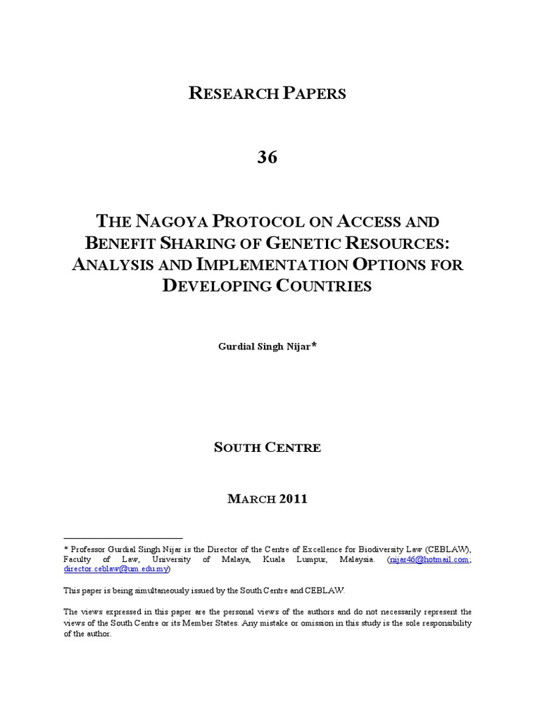 Nagoya Protocol | PDF | Treaty | Traditional Knowledge