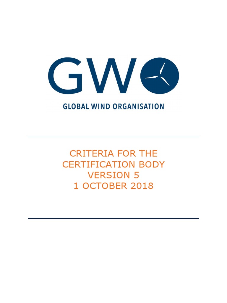 Guidelines for Certification Bodies Certifying Global Wind Organisation ...