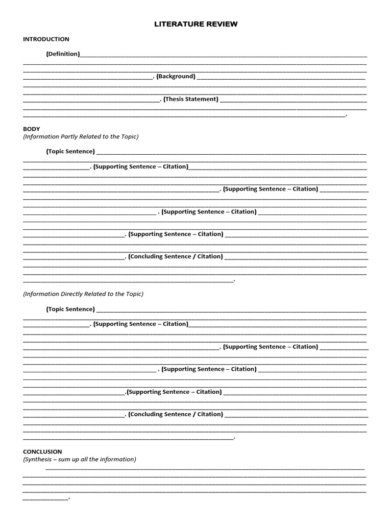 Literature-Review Template | PDF | Cognitive Science