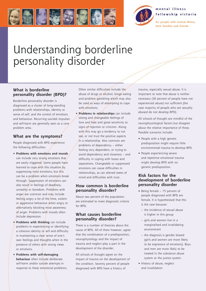 Understanding Borderline Personality Disorder | PDF | Borderline Personality Disorder ...