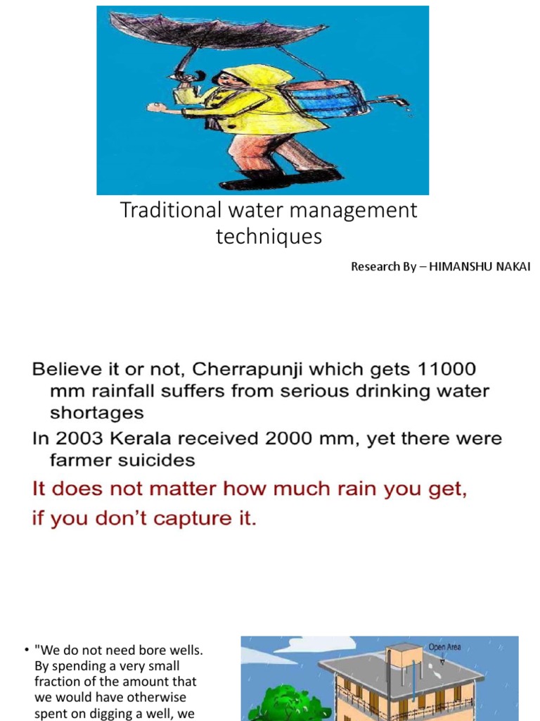 Traditional Water Management Techniques | PDF