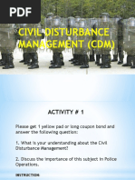 Civil Disturbance Management Operations | PDF | Police | Arrest