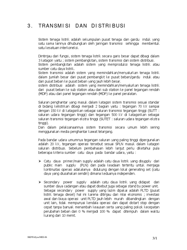 Transmisi Dan Distribusi | PDF