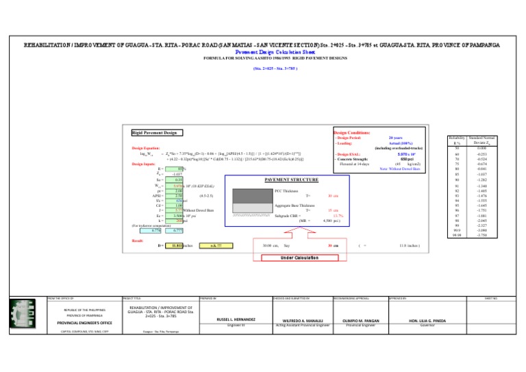 Design PCCP Thickness Computation Protected File | PDF | Civil ...