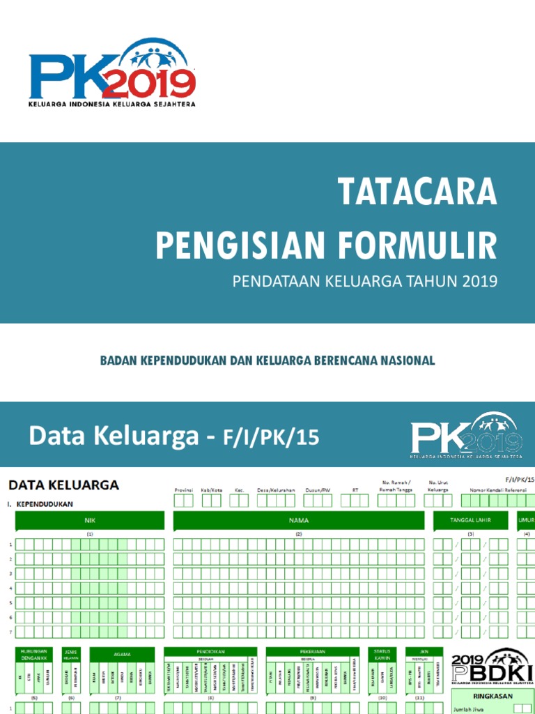 TATA CARA PENGISIAN FORMULIR PK 2019.ppsx | PDF