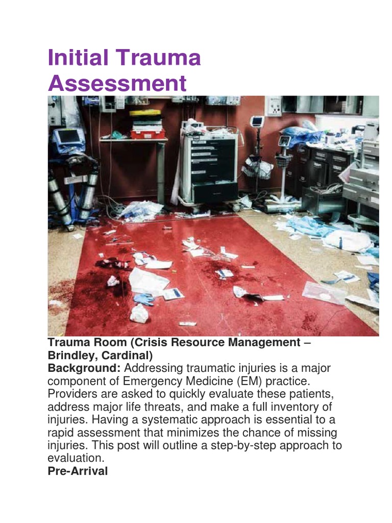 Initial Trauma Assessment | Download Free PDF | Major Trauma ...
