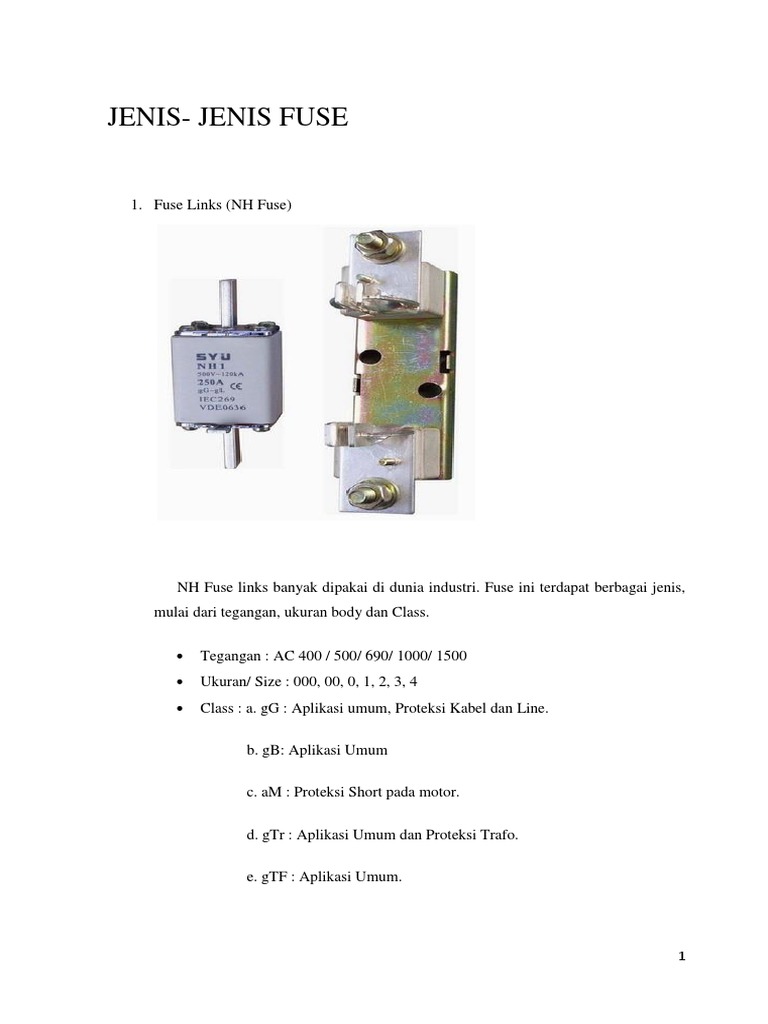 Jenis Fuse | PDF