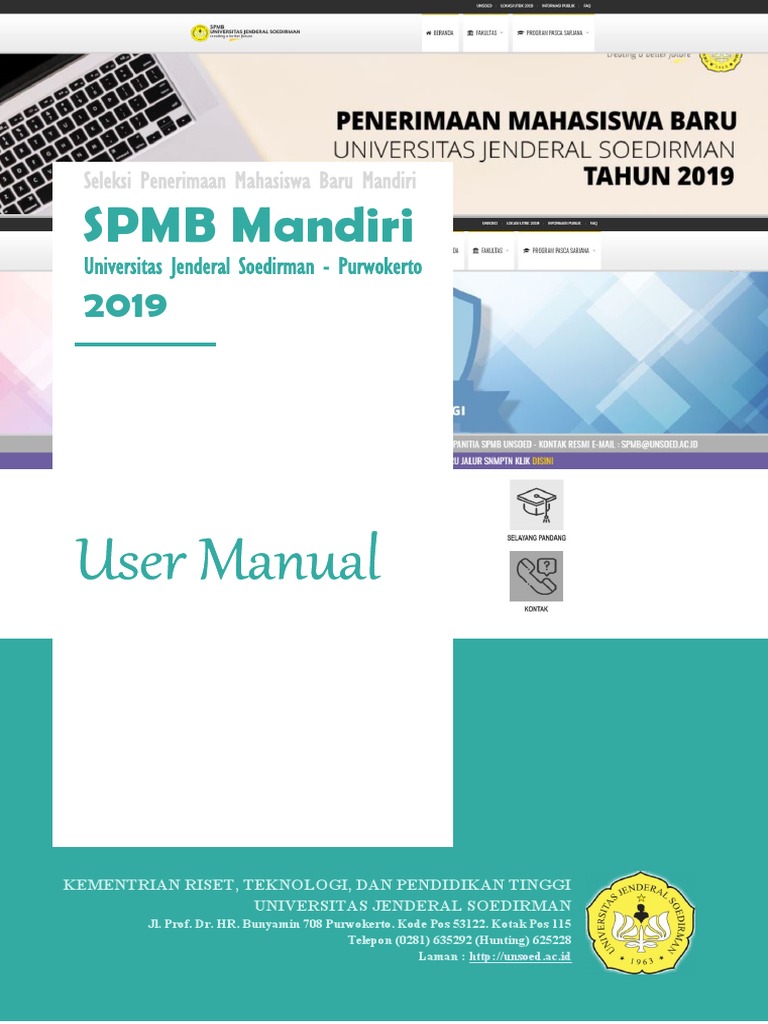User Manual SPMB Unsoed | PDF