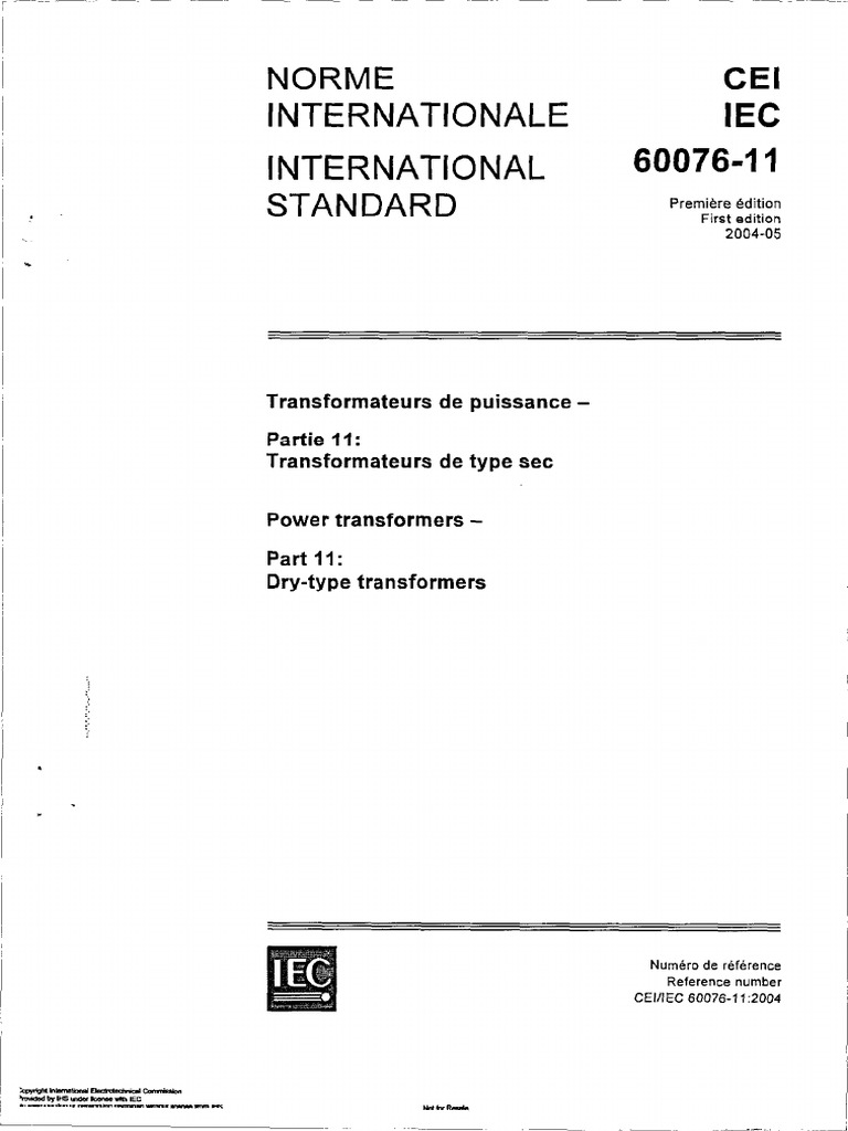 Iec 60076 11 2004 PDF | PDF