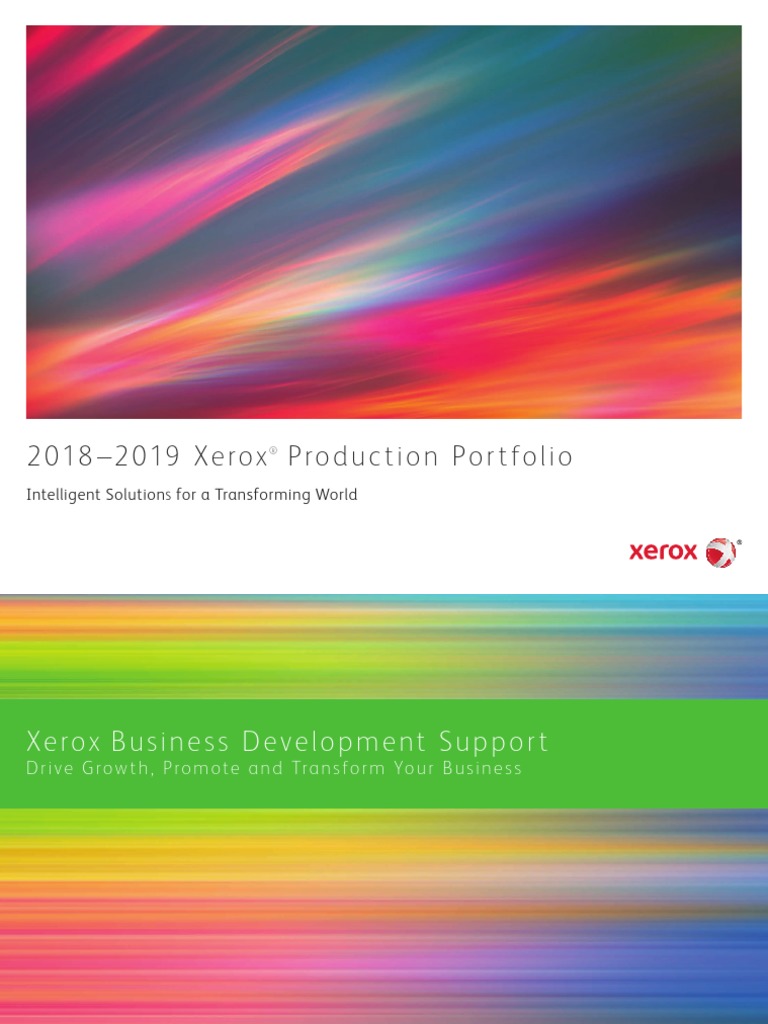 XEROX Production Portfoliio | PDF | Printer (Computing) | Printing