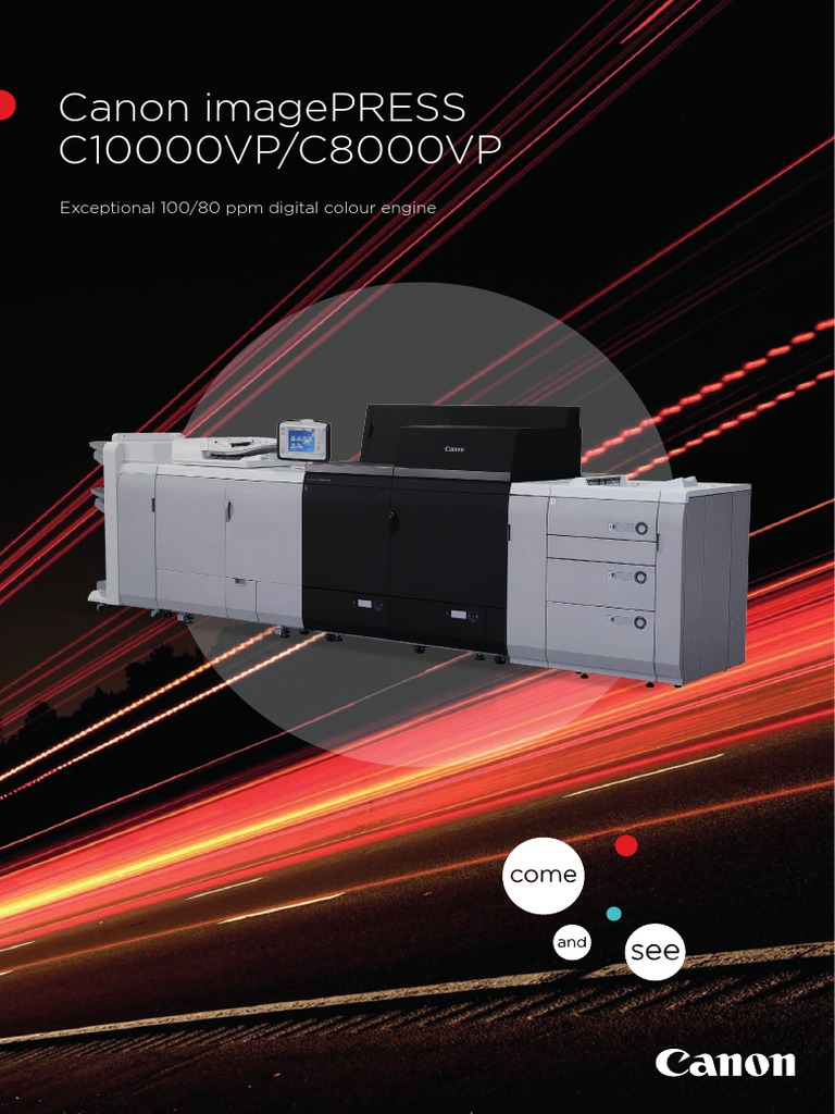 CANON ImagePress C10000VP-C8000CP Data Sheet | PDF | Paper | Science