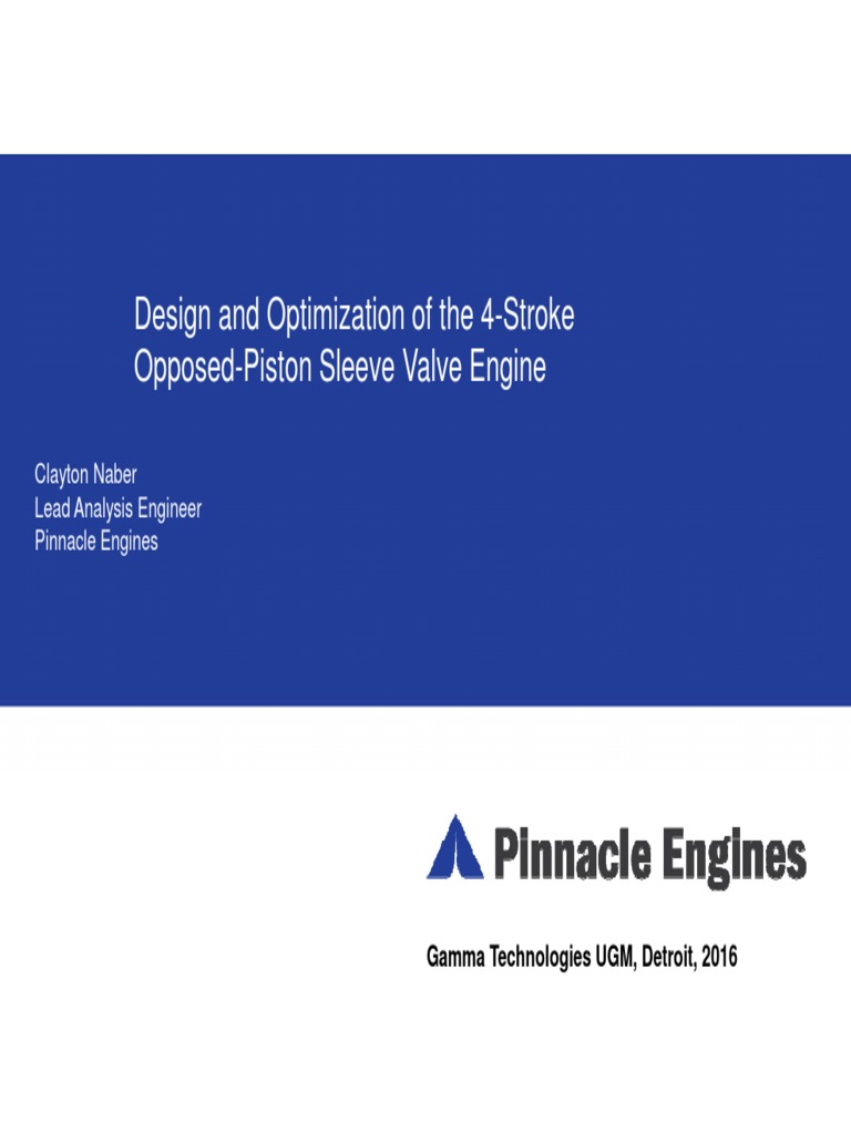 Opposed Piston Engine Modeling in GT SUITE From Pinnacle Engines | PDF ...