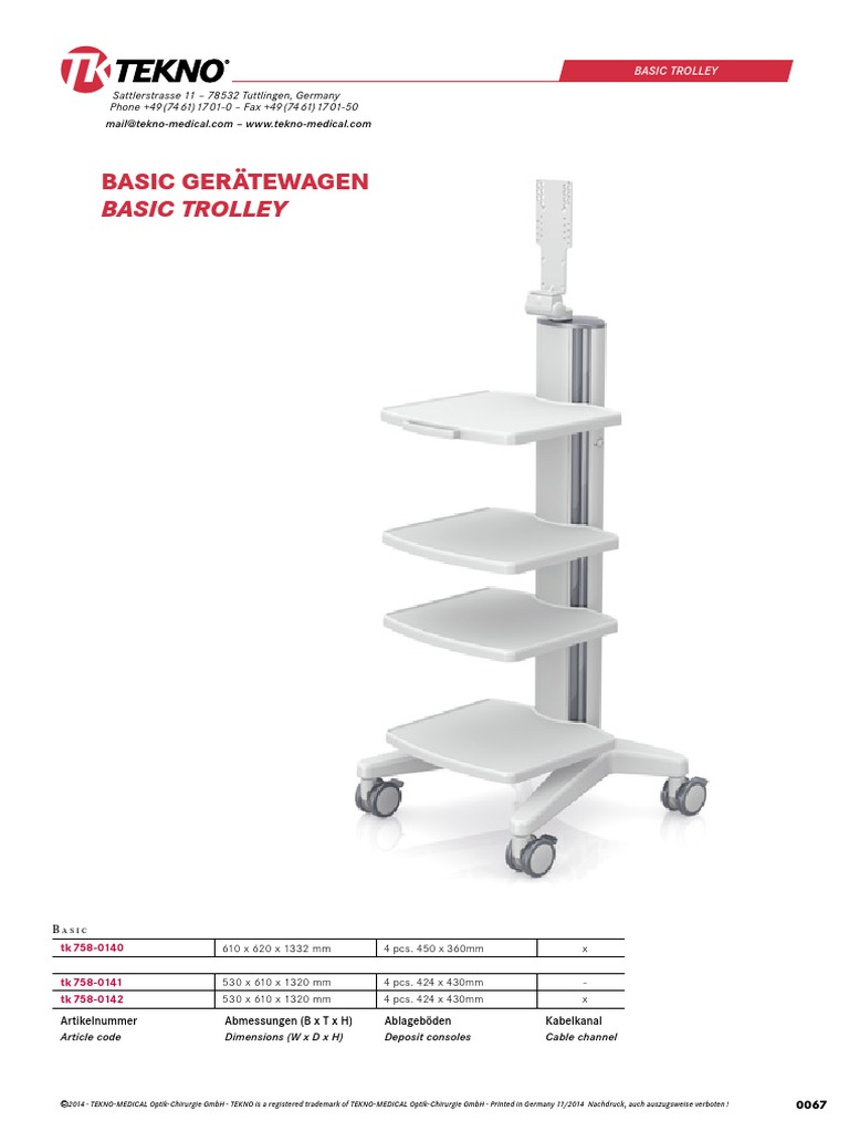 Basic Trolley Specifications Guide | PDF
