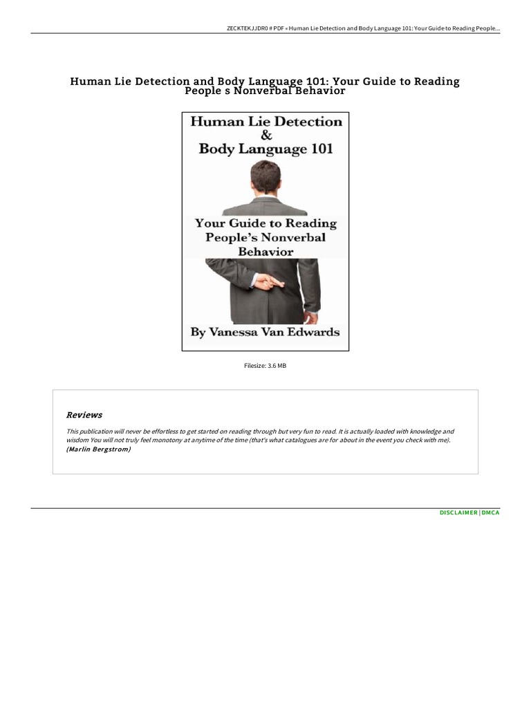 Human Lie Detection and Body Language 101 Your G v1hu7xATyI | PDF ...