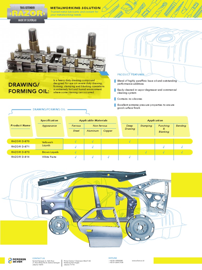 Drawing/ Forming Oil:: Metalworking Solution | PDF | Metalworking ...