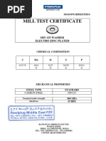 Sample MTC: Material Test Certificate | PDF | Screw | Manufactured Goods