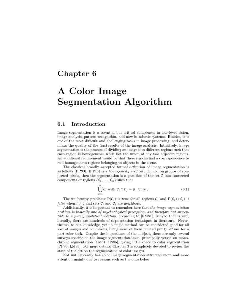 Algorithm For Segmentation | PDF | Image Segmentation | Areas Of ...