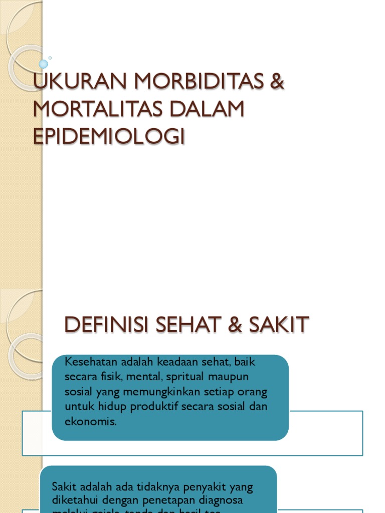 Ukuran Morbiditas dan Mortalitas dalam Epidemiologi | PDF