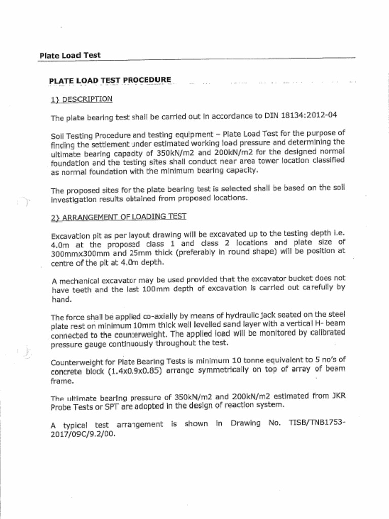 Plate Bearing Test Procedure Rev01 PDF | PDF