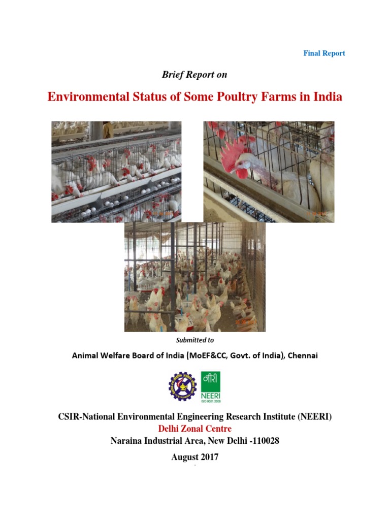 Poultry Farm Report - Aug31, 2017-NEERI PDF | PDF | Poultry Farming ...