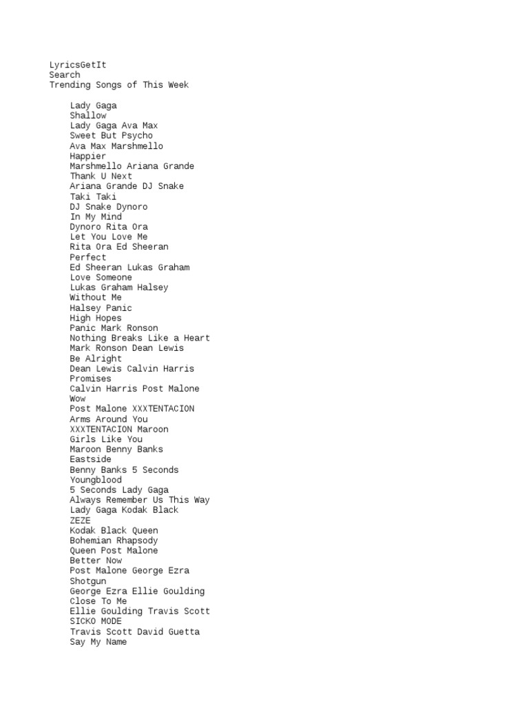 Free Lyrcs | PDF | Musicians | Entertainment (General)