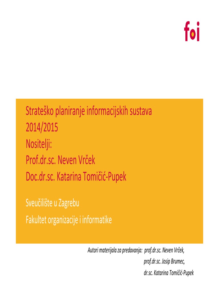 SPIS 05 Pregled Nekih Metoda SPISa | PDF | Data Model | Business Process