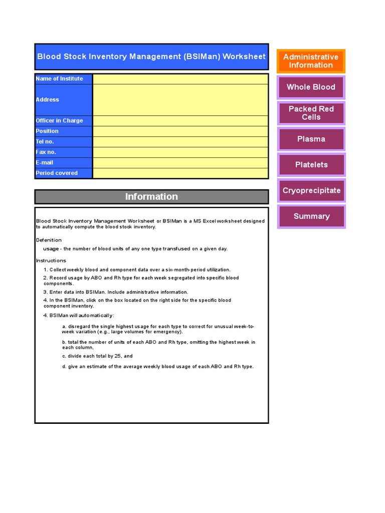 Blood Stock Inventory Management (BSIMan) | PDF | Blood Type | Blood Plasma