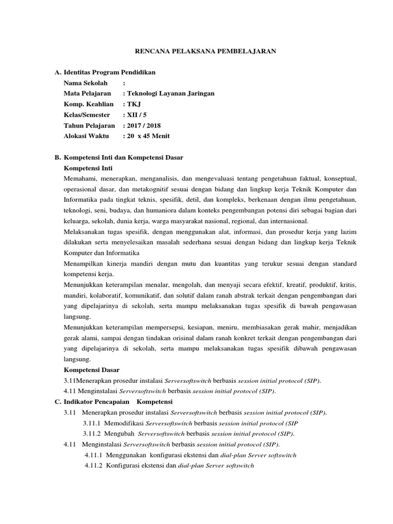RPP TLJ Xii | PDF | Komputer