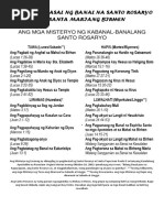 Tagalog Rosary Guide | PDF