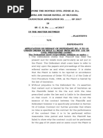 Rejection of Plaint - Sample Application Under Order 7, Rule 11 CPC 2 | PDF