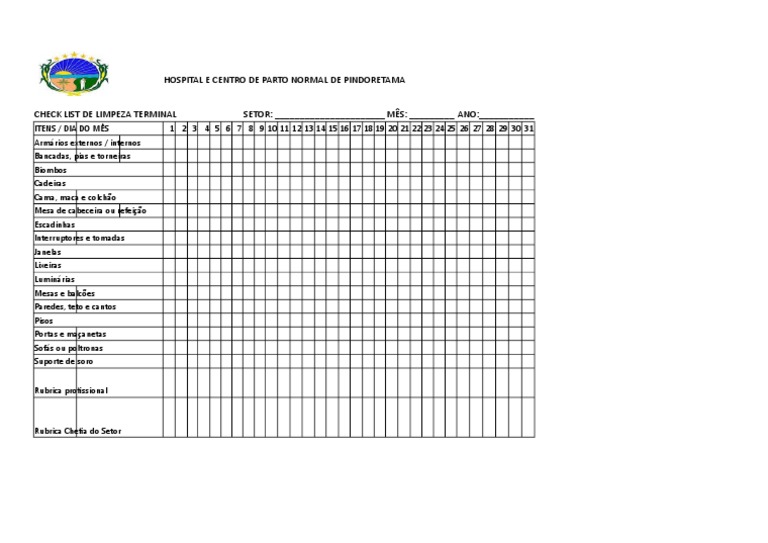 Check List Limpeza Terminal | PDF