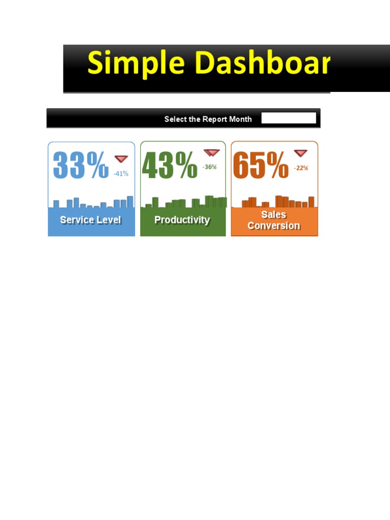 Simple Dashboard in Excel | PDF