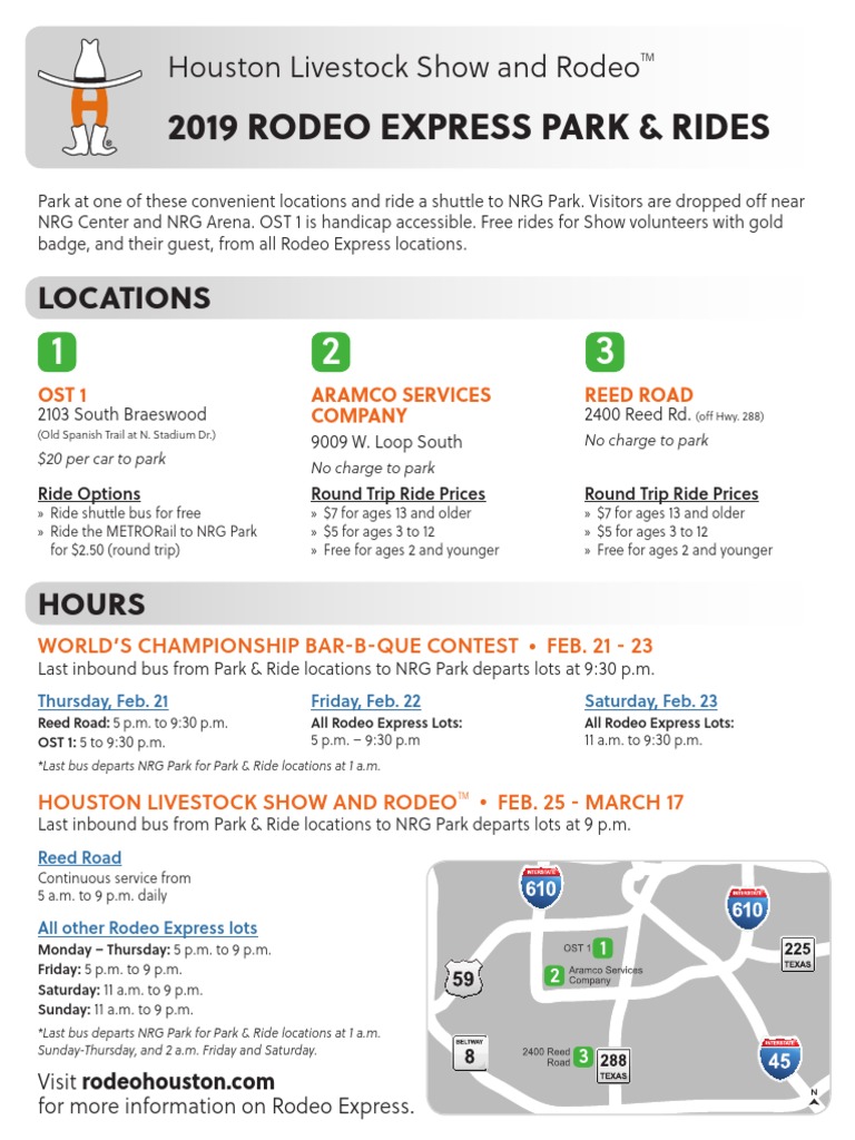 2019 Rodeo Express Park & Rides: Locations | PDF | Passenger Rail ...